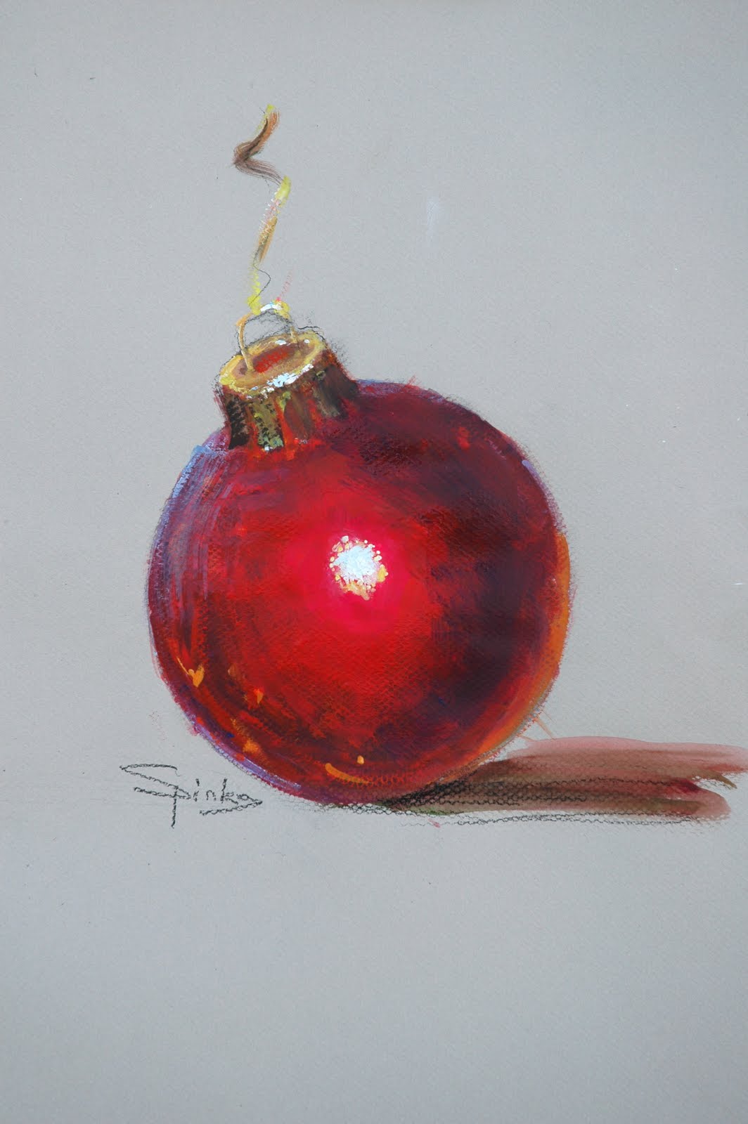PORTRAIT PAINTING GOLD BY JOHANNA SPINKS: Festive Baubles...365 Days of ...