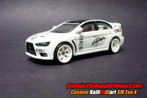 danielh modelmeister: Custom Hotwheels Ralliart White Evo X