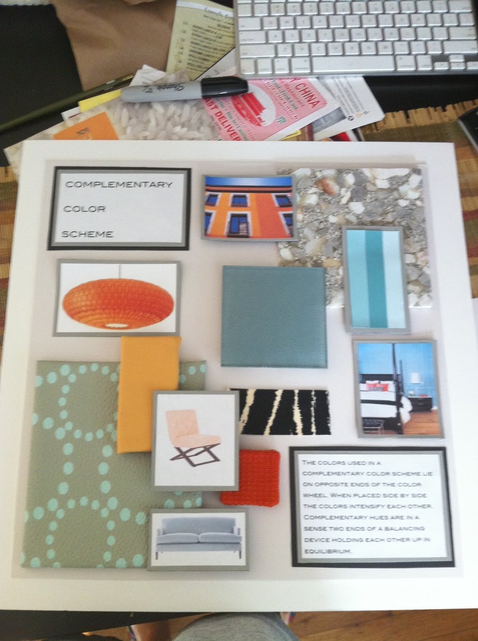 INTERIOR DESIGN: Complementary Colors Board