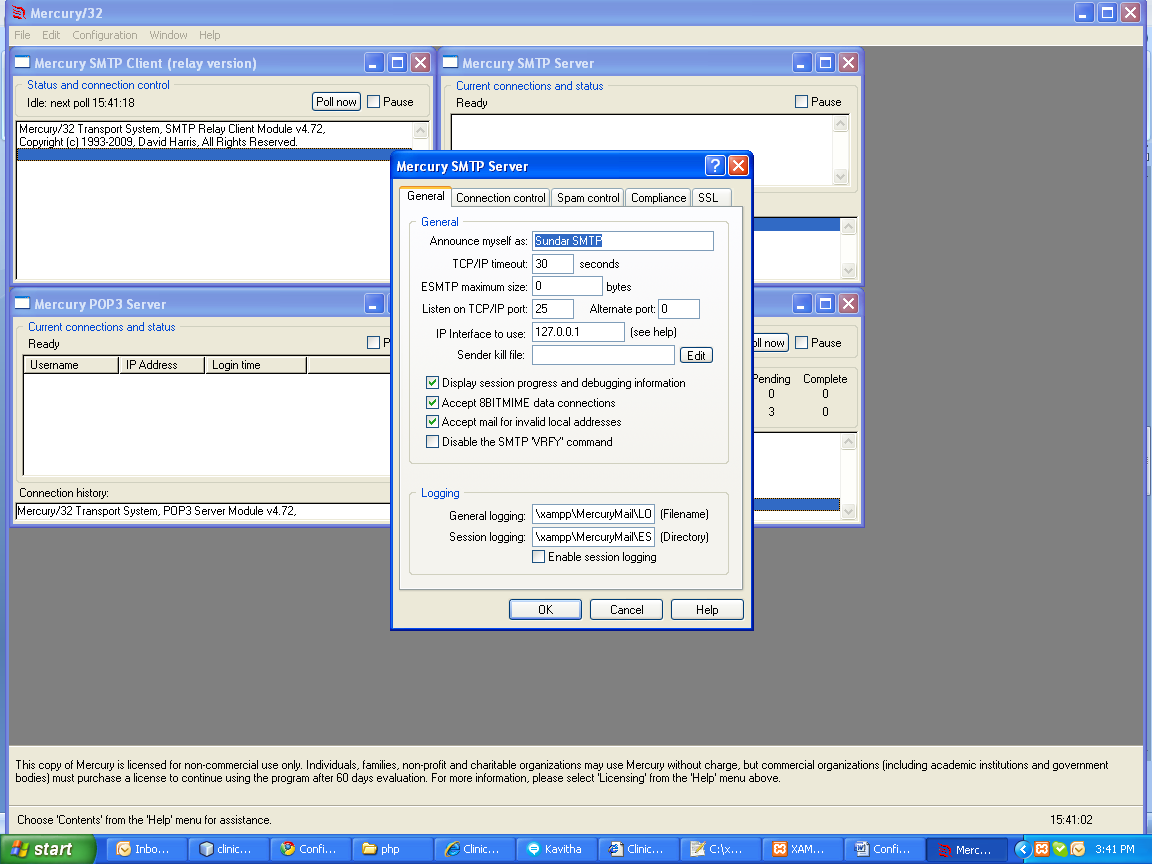 Spreading Knol: Configuring Mercury (Mail) server in windows