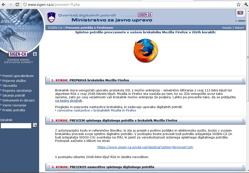 Denis Brinjevec: Vaja 00 - Digitalno potrdilo