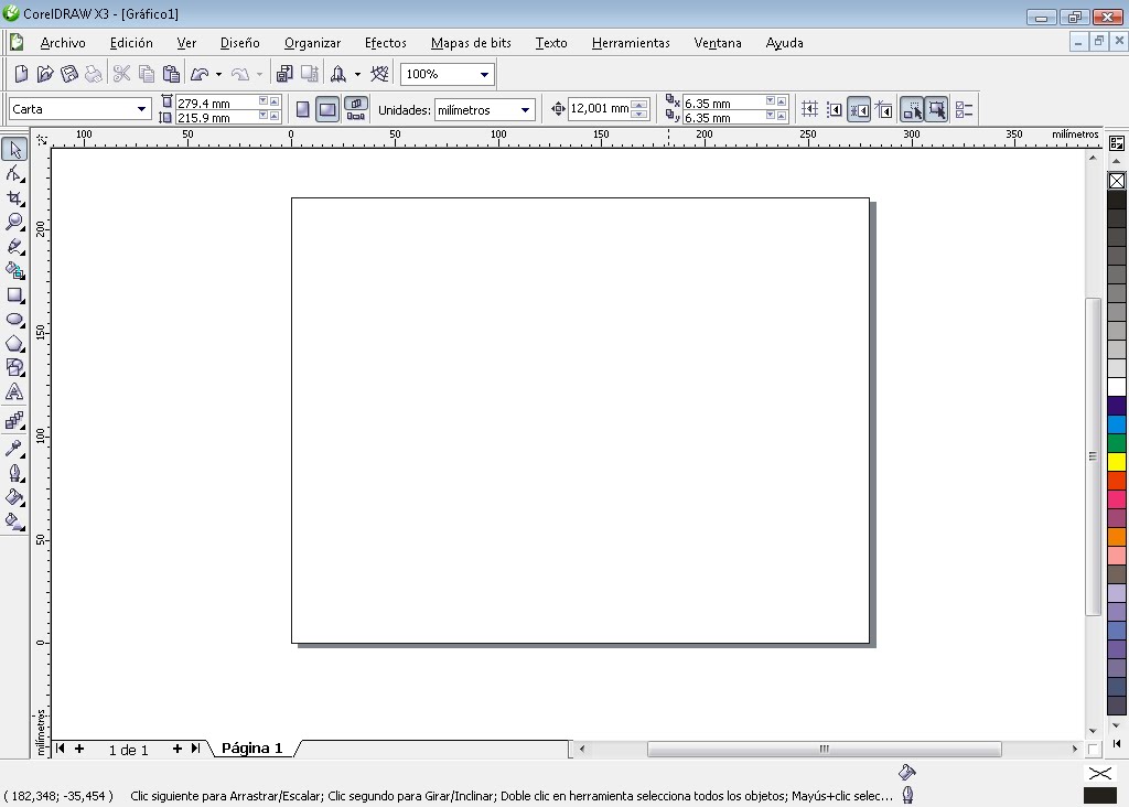 corel draw: barra de propiedades