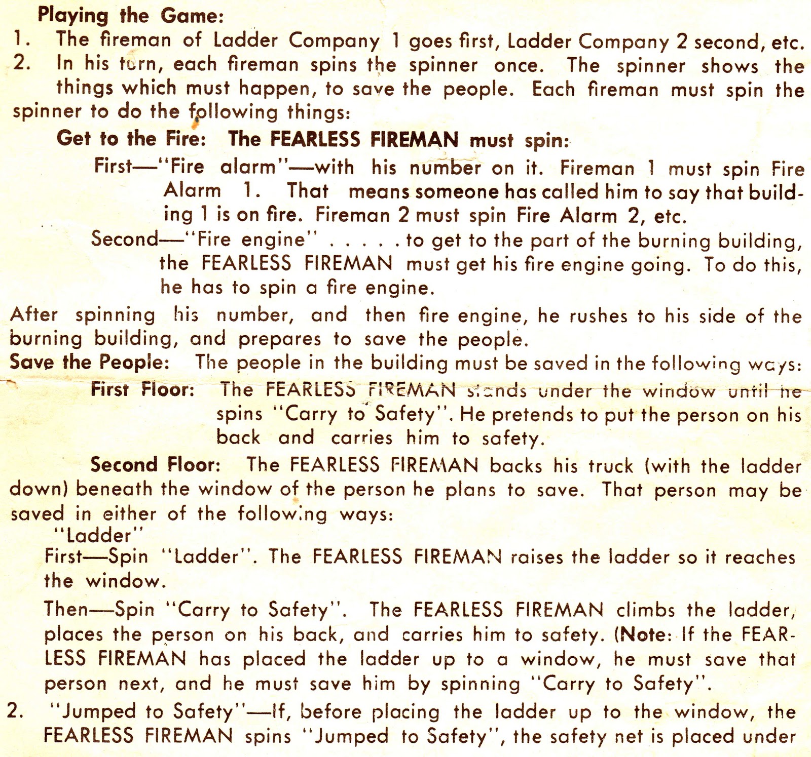 Toys and Stuff: Hasbro 'Fearless Fireman' Game