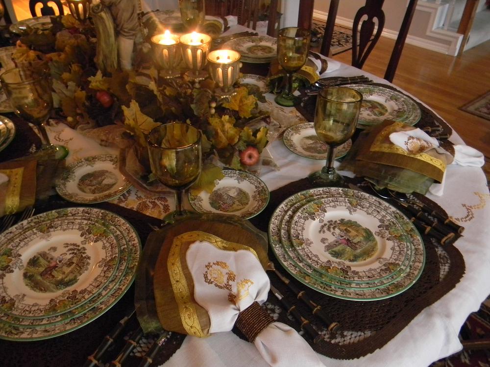Spode Byron Tablescape ~ My Favorite Transferware