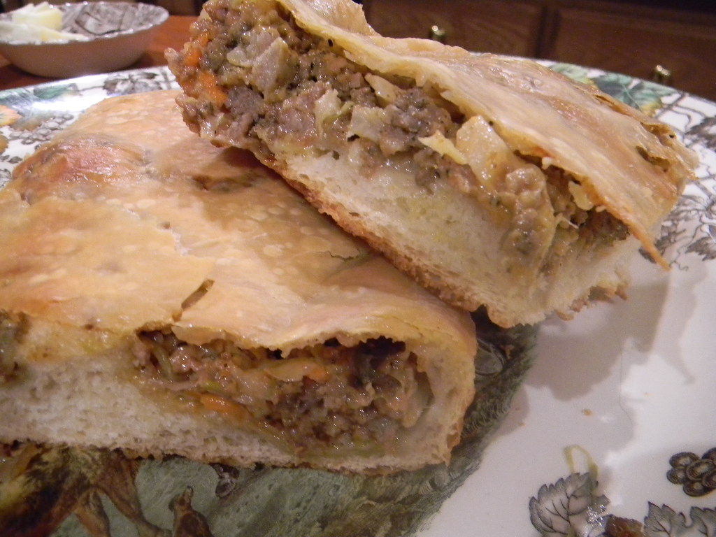Bierocks (Sausage & Beef Stuffed Pastry)