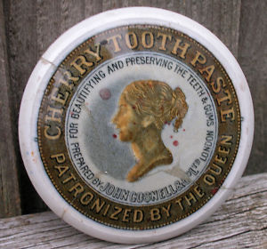 Teeth Care Meets Transferware (Pot Lids)