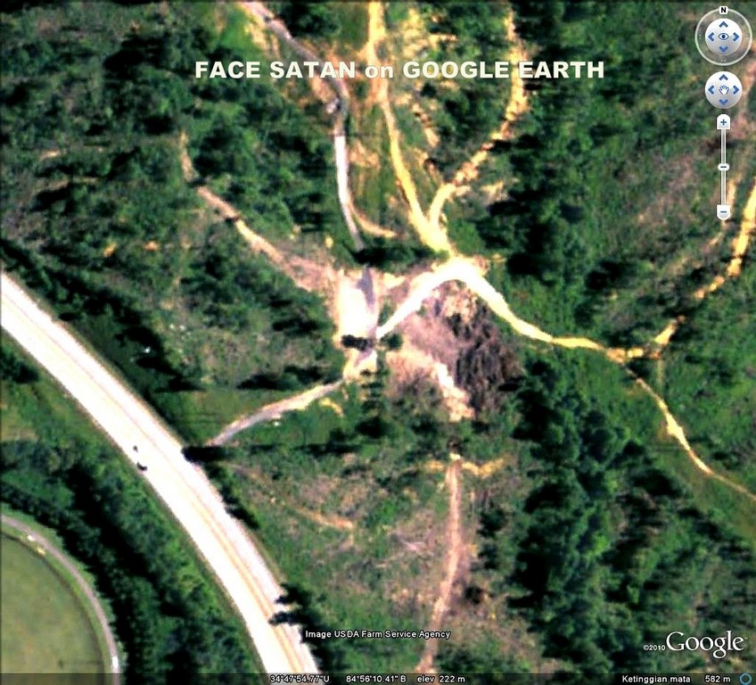 Google Earth Snapshot: Face of Satan on Google Earth