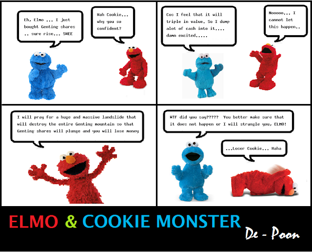 Elmo With Cookie Monster: Elmo cursing Cookie Monster on buying Genting ...
