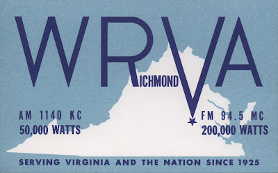 Cape Dx - Gary Deacon: WRVA Richmond VA 1140 kHz QSL and Audio