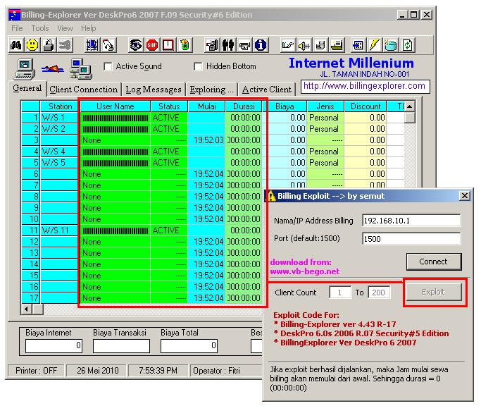 Reset Durasi Billing Explorer ~ all about software