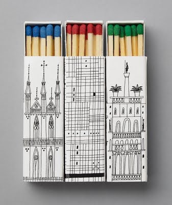 modern: Architectural style matchboxes