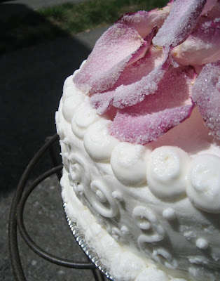 Sweet Tweets Bakery: Candied Rose Petals Cake: Housewarming!