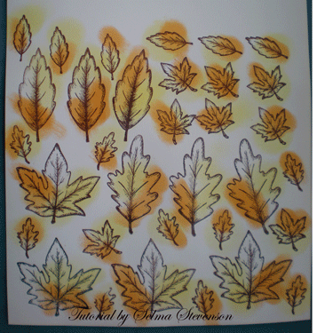 Selma's Stamping Corner and Floral Designs: Tutorial on Coloring Autumn ...