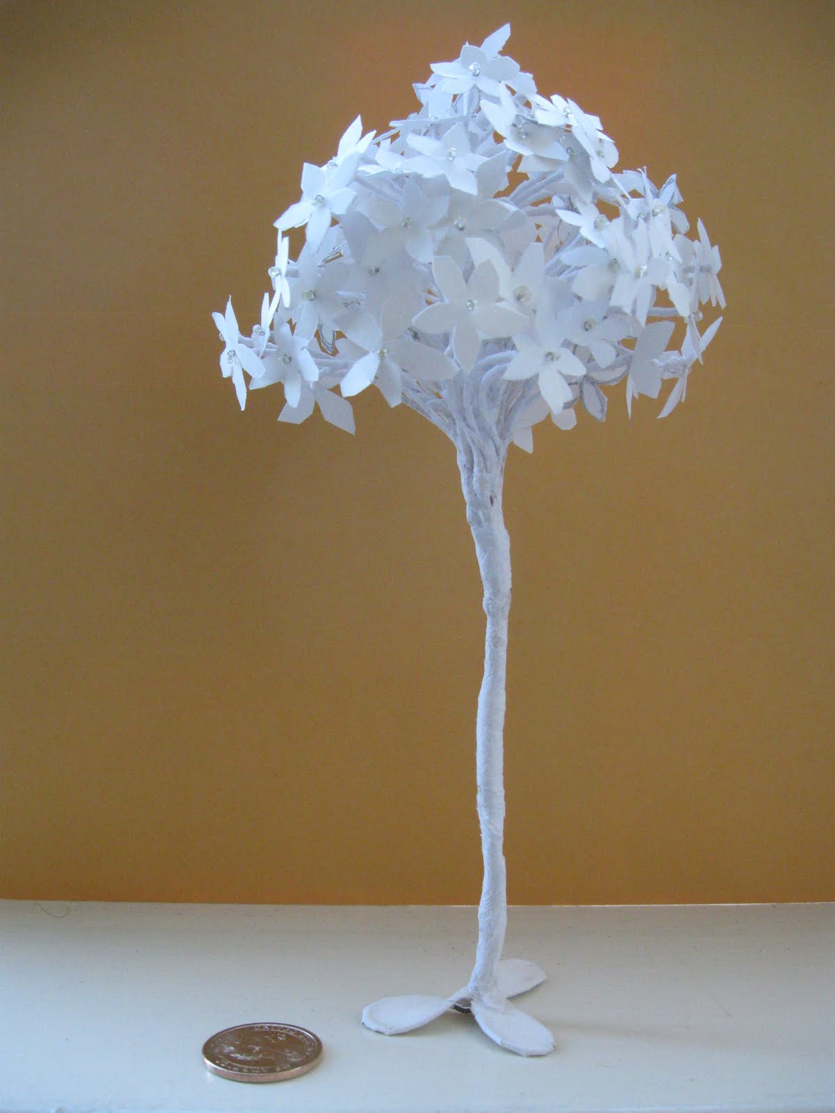 along the dotted line: Paper trees