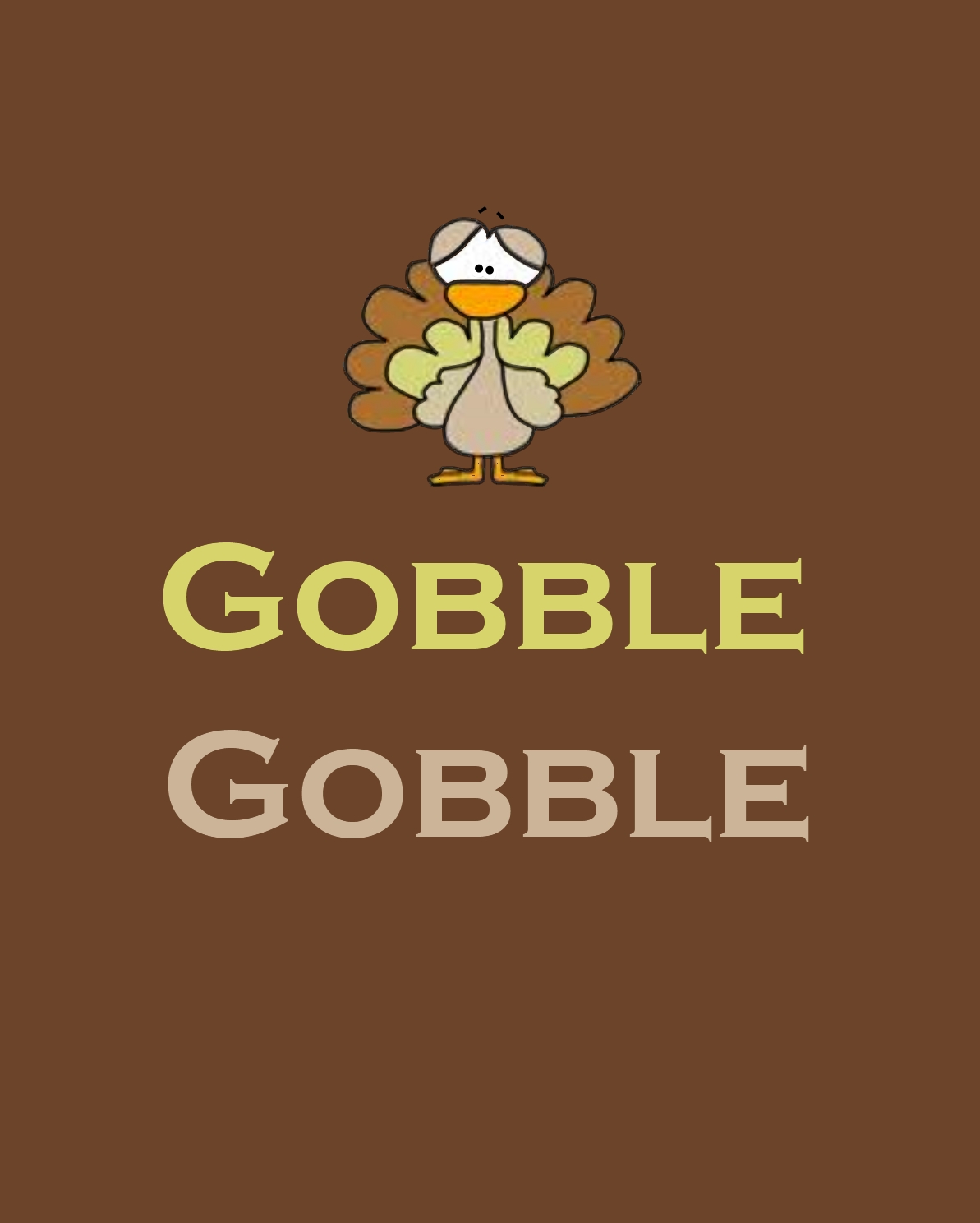 Ready, Set, Create!!: Gobble Gobble Free Printable!