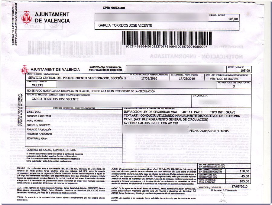 ya que digo...: La multa