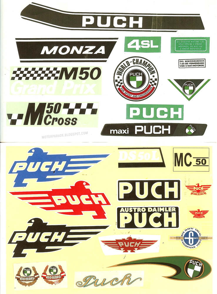 MotorParade: PUCH STICKERS