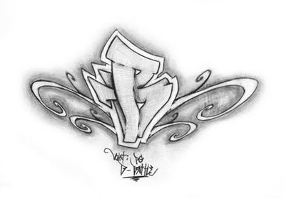 new graffiti: Sketches Graffiti Alphabet B