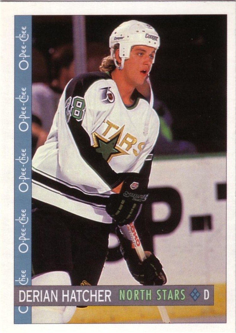 Minnesota North Stars Cards: 1992-93 O-Pee-Chee #123 Derian Hatcher