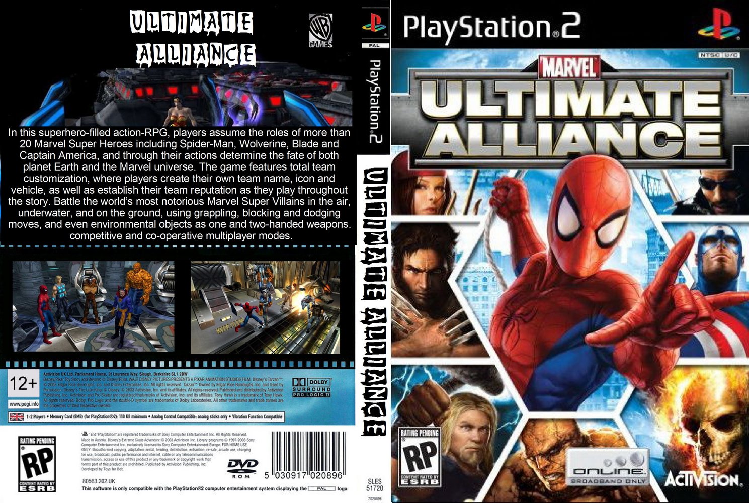 Capas Gratis: Marvel Ultimate Alliance Ps2