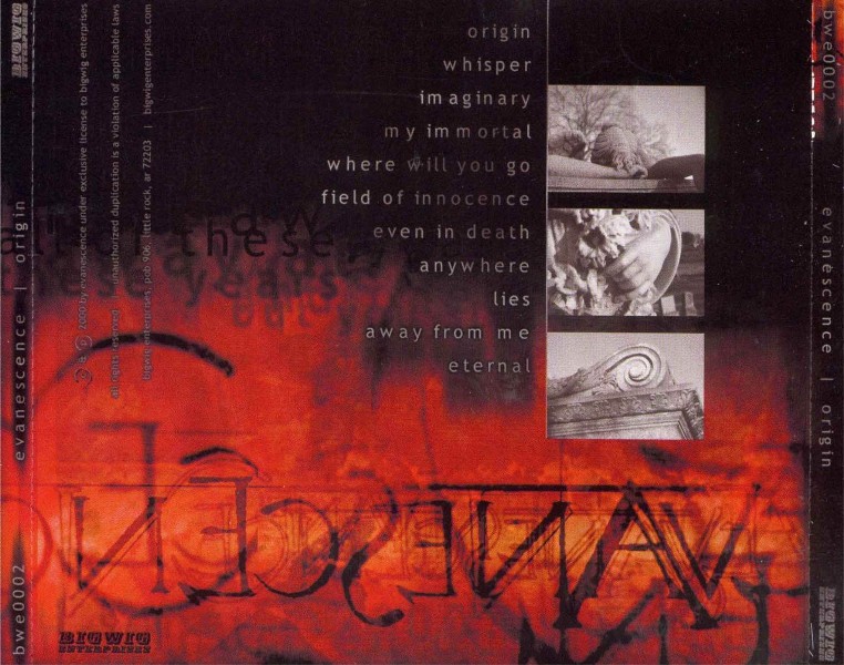 Music & So Much More: Evanescence - Origin (2003)