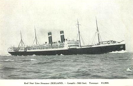 Red Star Line: Red Star Line Steamer ZEELAND
