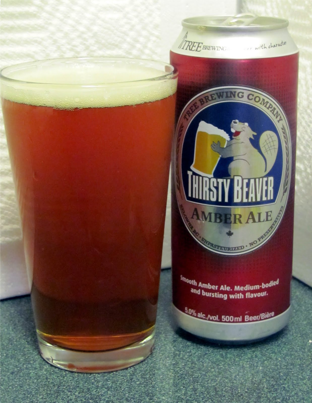 The World of Gord: Beer of the Week - Tree Brewing Thirsty Beaver Amber Ale