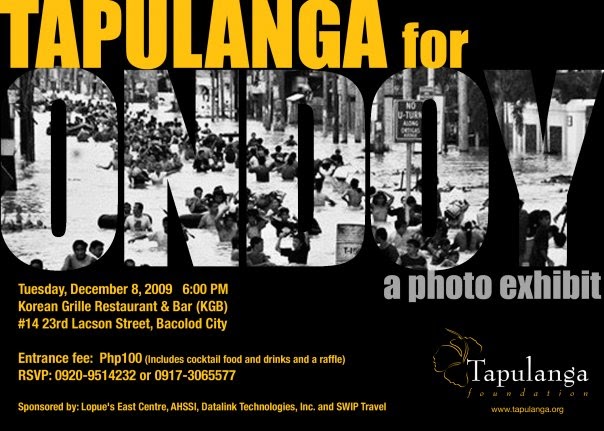 Tapulanga Foundation blog: Tapulanga for Ondoy, a Photo Exhibit