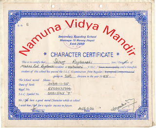 saroj rajbanshi profile: SLC CERTIFICATE