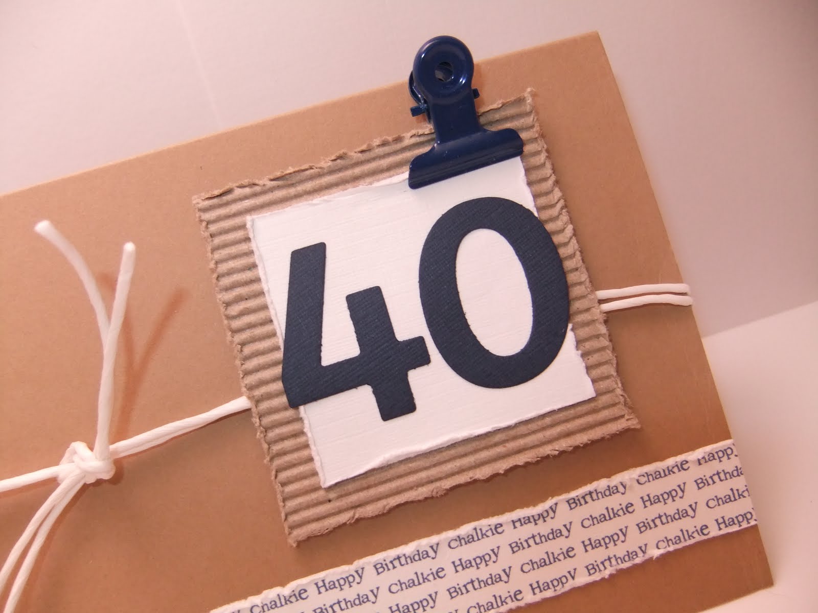 A Day in the Life of a Craft Fairy...: 40th Birthday Card for a Man