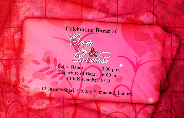 Barat Card - Omer Munawar ~ Beyond The Canvas studios