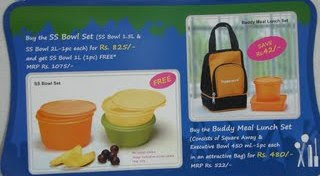 Tupperware Products: SS Bowl Set and Buddy Meal Lunch Set