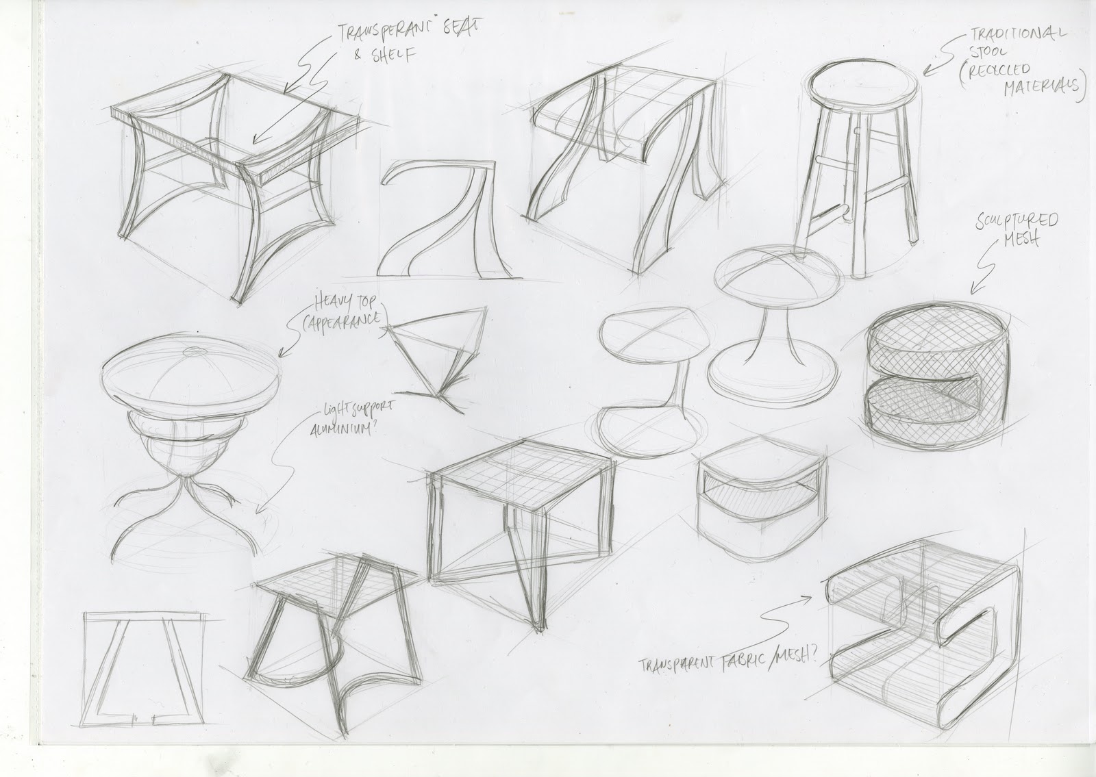Furniture design: Ideation & Concepts