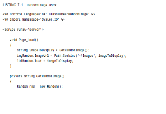 ASP.NET: Creating Custom Controls with User Controls