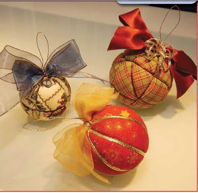 Sucateando: BOLA DE NATAL PATCHWORK