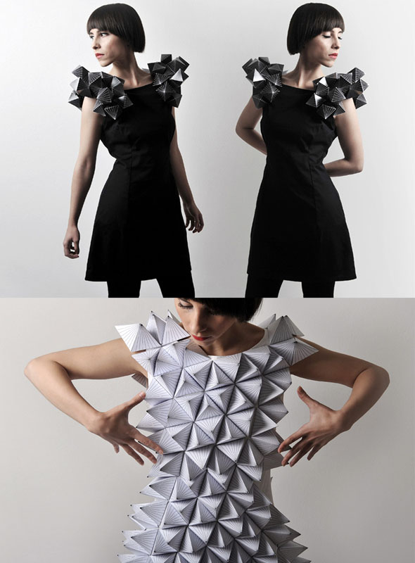 Designer, Ester Celluci made an origami dress in traditional tuscany ...