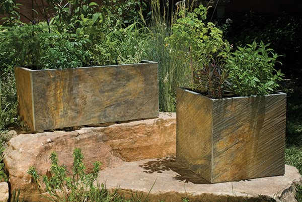 ' All About Modern Ideas ': Slate Planters from Stone Forest - outdoor ...
