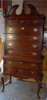 Uhuru Furniture & Collectibles: Bassett Colonial Revival Highboy Chest ...