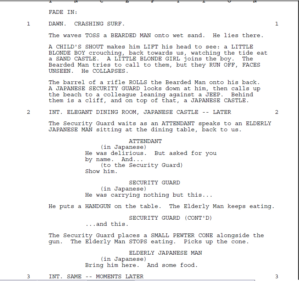 A2 Advanced Portfolio- Adam, Eve, Jamie and Jacob: Outline script - Adam