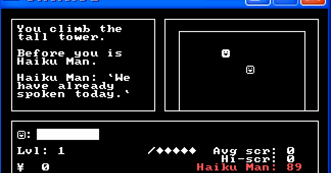 Hardcore Gaming 101 - Blog: Haiku Quest – an RPG featuring haiku poetry ...