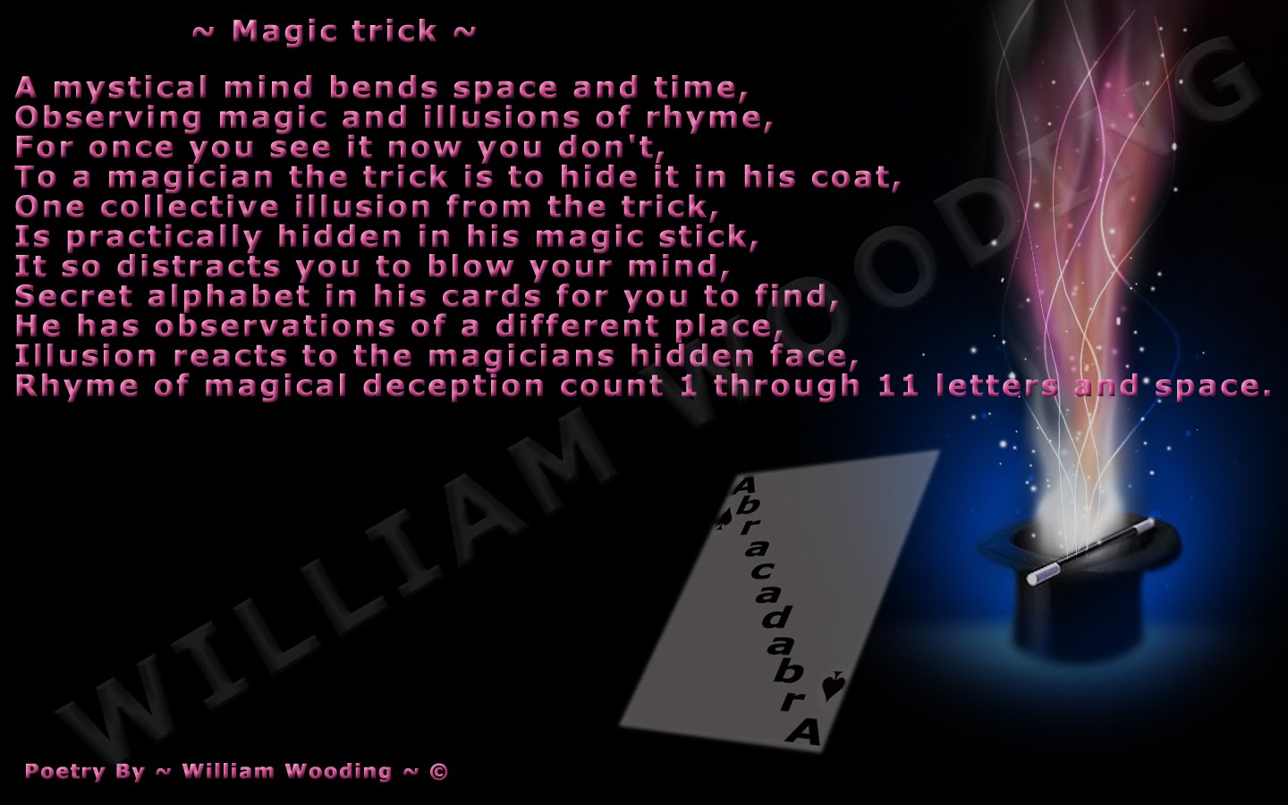 Poetry / Making something out of nothing: Magic Trick