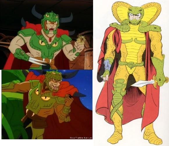 Wrath-Amon and Cartoon Serpentor Compared