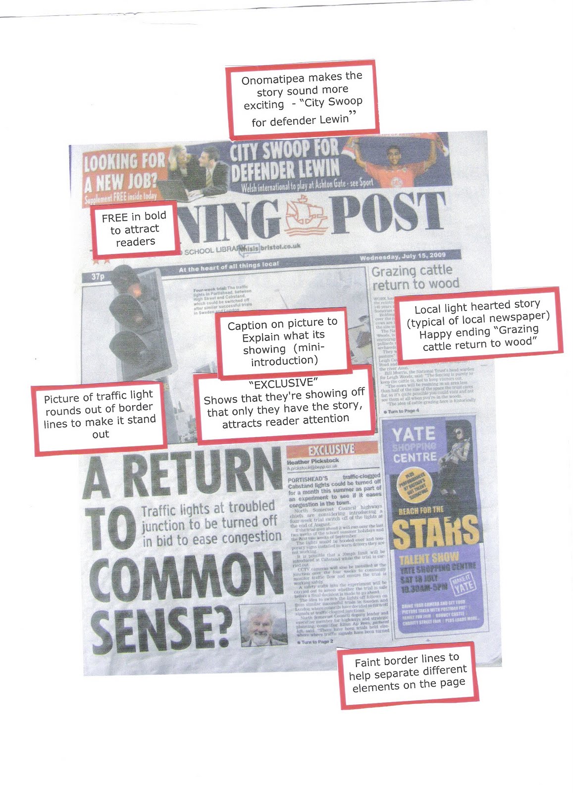A2 Portfolio Newspaper: Newspaper Front Cover - Research