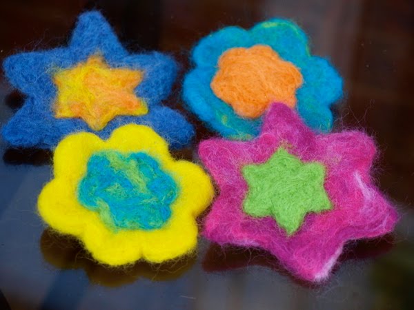 By Hook and Thread: needle felted shapes
