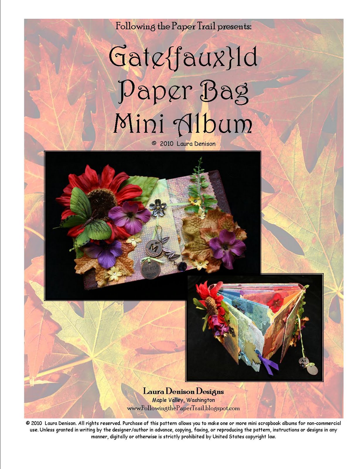 Gate{faux}ld Paper Bag Mini Album Kits and Patterns… – Laura Denison ...