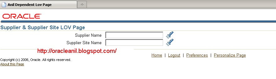 Anil's Oracle Application Framework Blog: Dependent LOV in OAF
