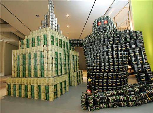 Munna Kumar: Stacked Can Art