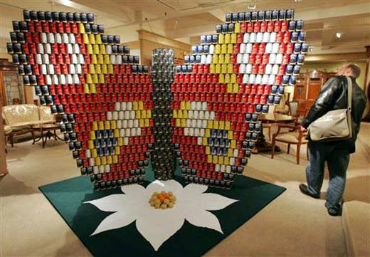 Munna Kumar: Stacked Can Art