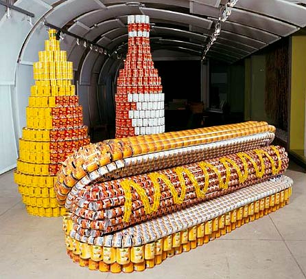 Munna Kumar: Stacked Can Art