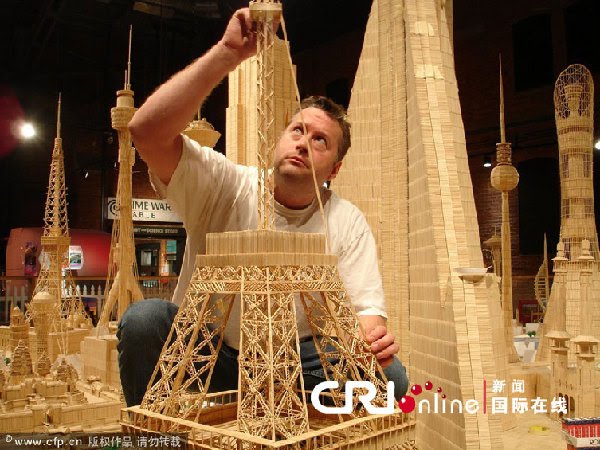 .: World's largest toothpick city of 3.5 mln toothpicks